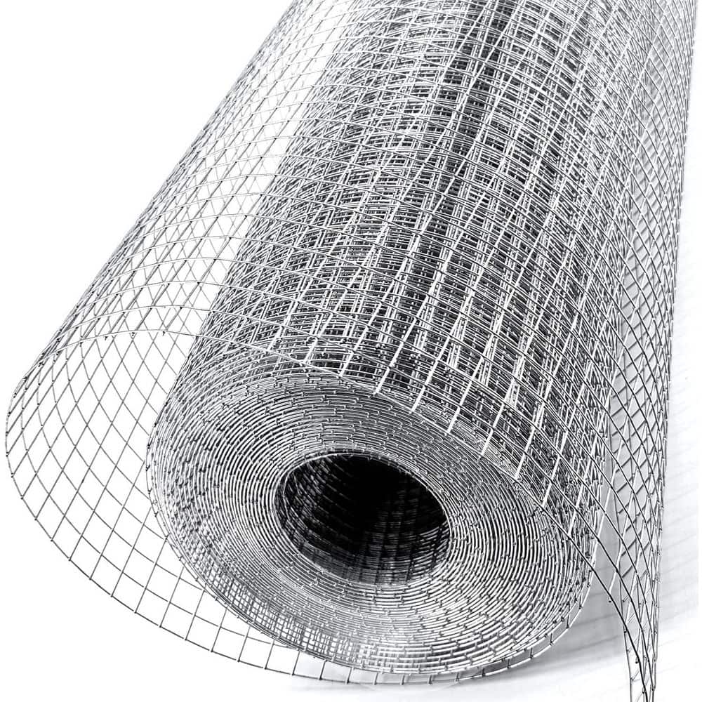 Galvanized Hardware Cloth 1/4 in. x 48 in. x 100 ft. 23-Gauge Rust ...