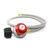 GASONE 4 ft. 0 PSI to 20 PSI High Pressure Propane Regulator and Steel ...