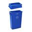 Alpine Industries Blue Rectangular Paper Recycling Trash Can Lid for 23 ...
