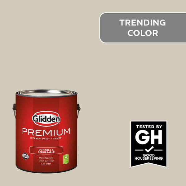 Glidden Premium 1 gal. PPG1024-4 Moth Gray Semi-Gloss Interior Latex ...