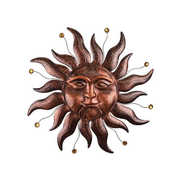 26 in. H Large Outside Sun Metal Wall Sculpture Decor HPCRDK92H7 - The ...