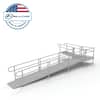 EZ-ACCESS PATHWAY 24 ft. L-Shaped Aluminum Wheelchair Ramp Kit with ...