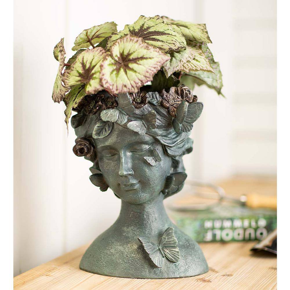 Evergreen 12 in. Butterfly Queen Resin Planter PL7011 - The Home Depot