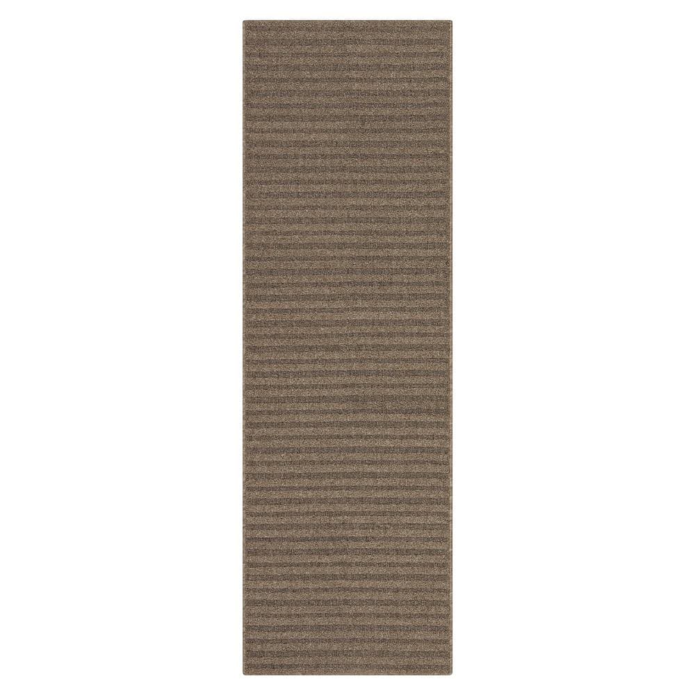 Mohawk Home Excursion Stripe Beige 2 ft. x 6 ft. Machine Washable ...