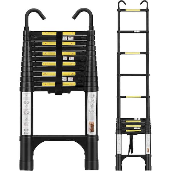 26.2 ft. Aluminum Telescoping Ladder with Locking Mechanism, 330 lbs ...