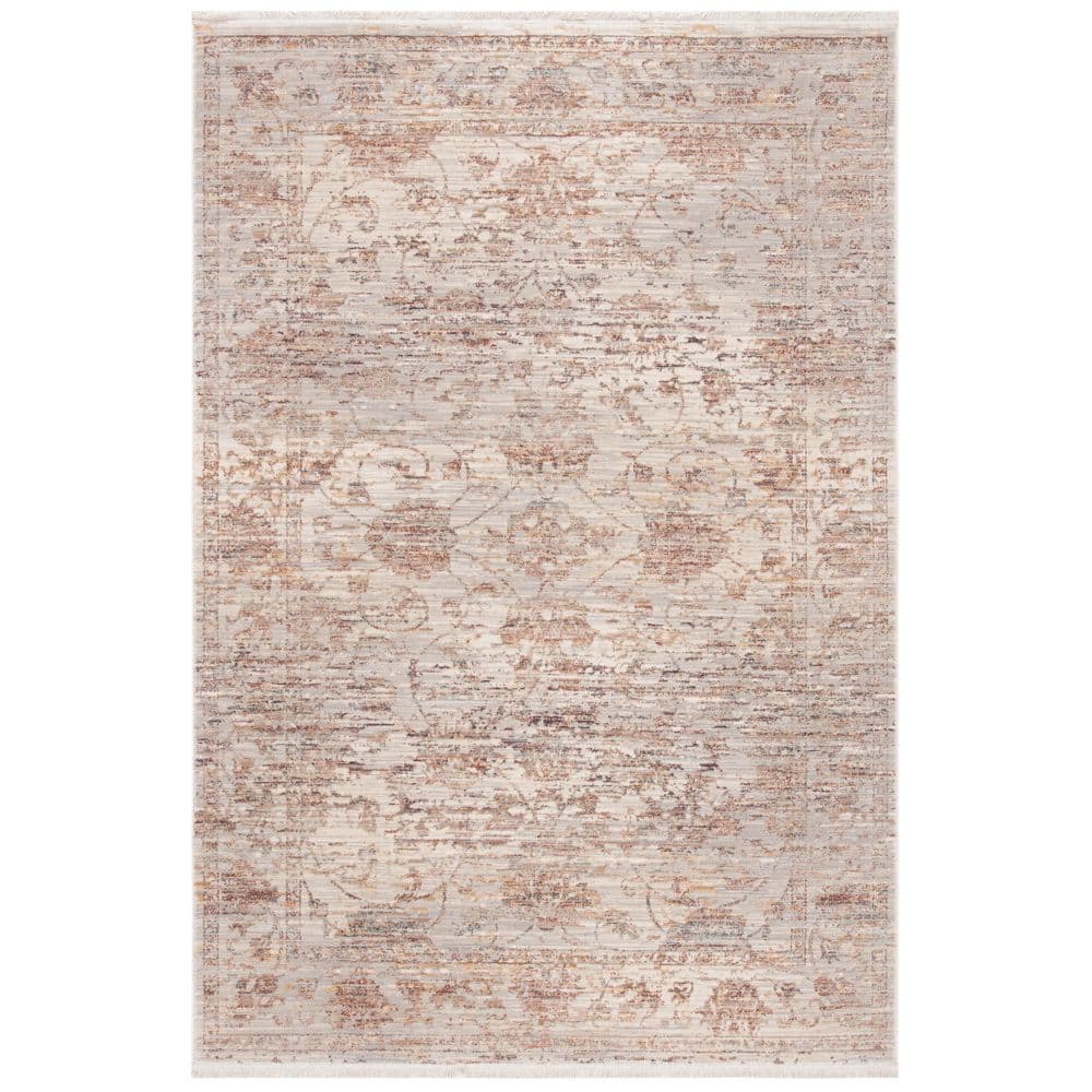 SAFAVIEH Marvel 9 ft. x 12 ft. Beige/Gold Distressed Oriental Area Rug ...