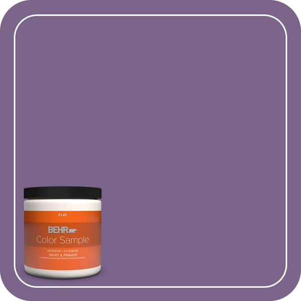 BEHR PREMIUM PLUS 8 oz. #M570-6 Notorious Flat Interior/Exterior Paint ...