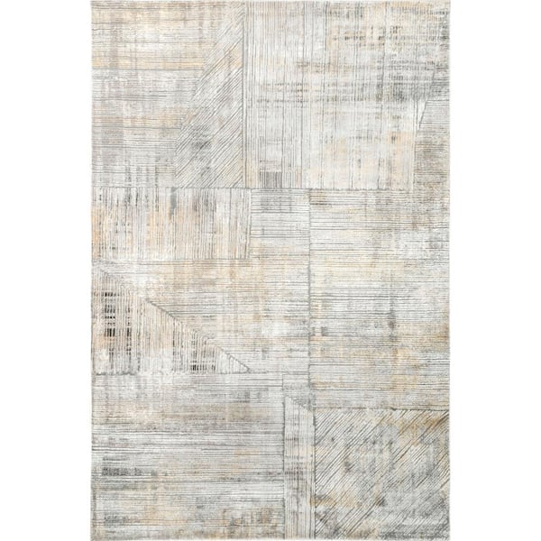 nuLOOM Helene Beige 8 ft. x 10 ft. Abstract Area Rug BDCH04B-8010 - The ...