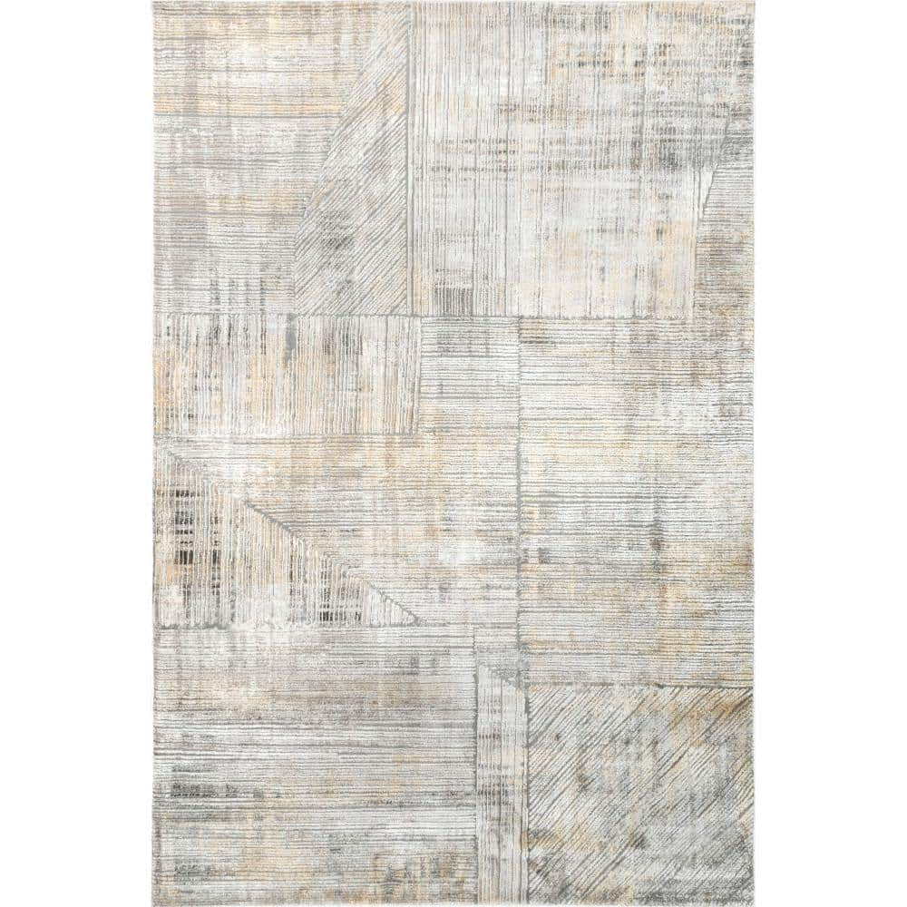 nuLOOM Helene Beige 9 ft. x 12 ft. Abstract Area Rug BDCH04B-9012 - The ...