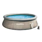 INTEX 15 ft. x 33 in. Inflatable Swimming Pool with Filter Pump & 15 ft ...