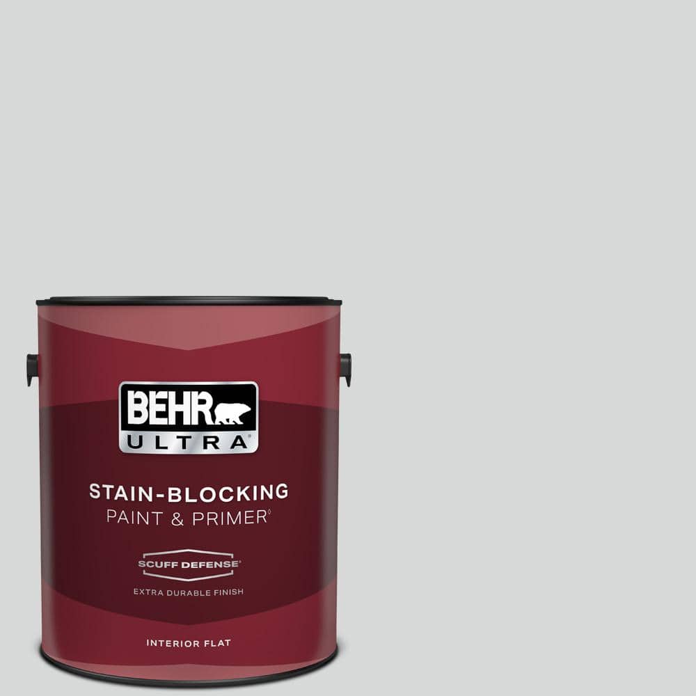 BEHR ULTRA 1 gal. #MQ3-25 Gray Shimmer Extra Durable Flat Interior ...