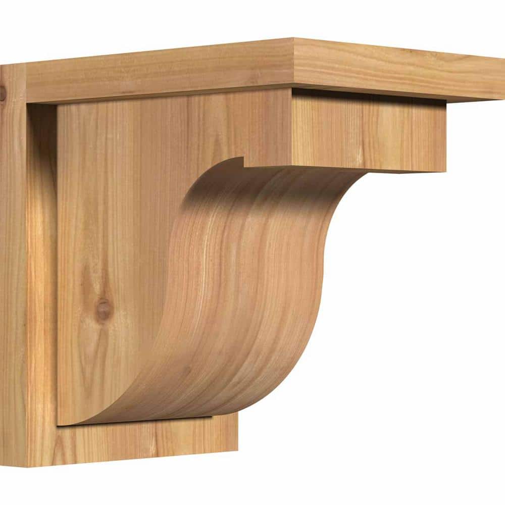 Ekena Millwork 7-1/2 in. x 10 in. x 10 in. Western Red Cedar Del Monte ...