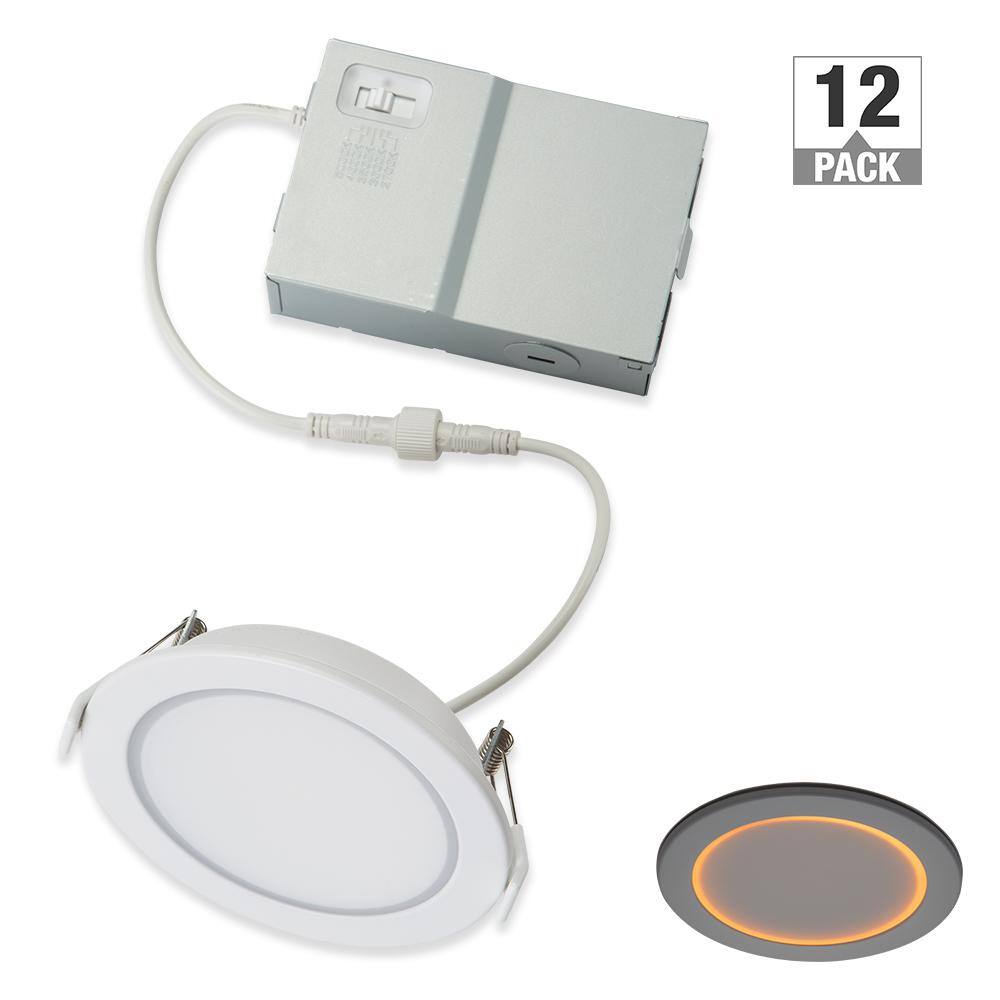 Commercial Electric 4 in. Canless Downlight Integrated LED Recessed ...