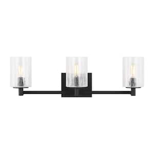 Generation Lighting Parker 14.25 in. W 2-Light Midnight Black Bathroom ...