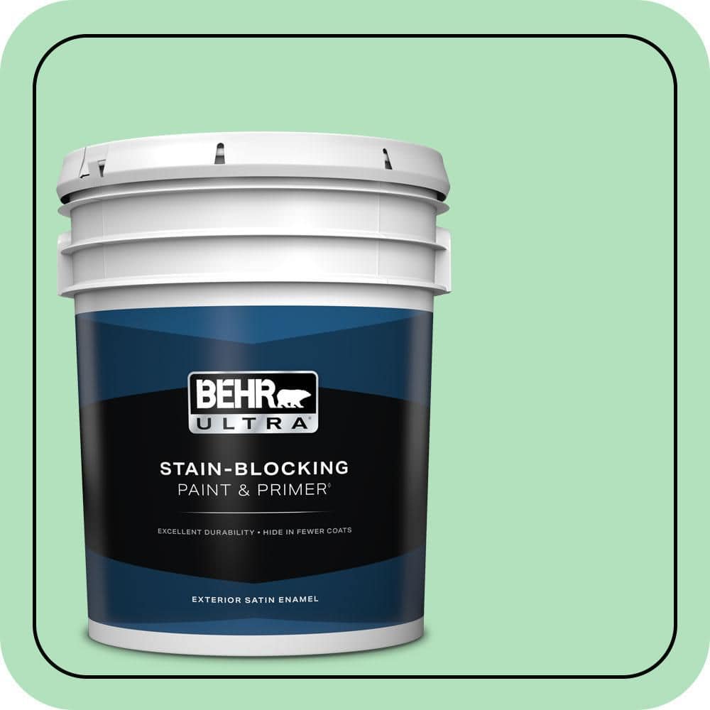 BEHR ULTRA 5 gal. #P400-3 Folk Tale Satin Enamel Exterior Paint ...
