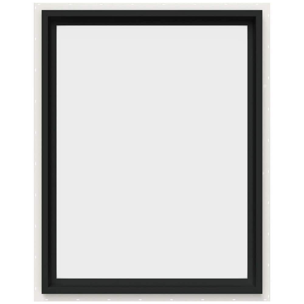 JELD-WEN 30 in. x 36 in. V-4500 Series Bronze Exterior/White Interior ...