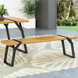 Noble House Leonel 63 in. Wood Outdoor Bench 16210 - The Home Depot