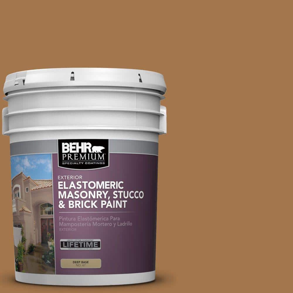 BEHR PREMIUM 5 gal. #MS-38 Honey Amber Elastomeric Masonry, Stucco and ...