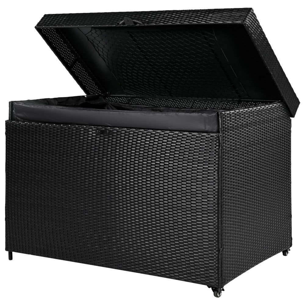 Sudzendf 230 Gal. 51.2 in. L x 31.7 in. W x 37.8 in. H Rattan Deck Box ...