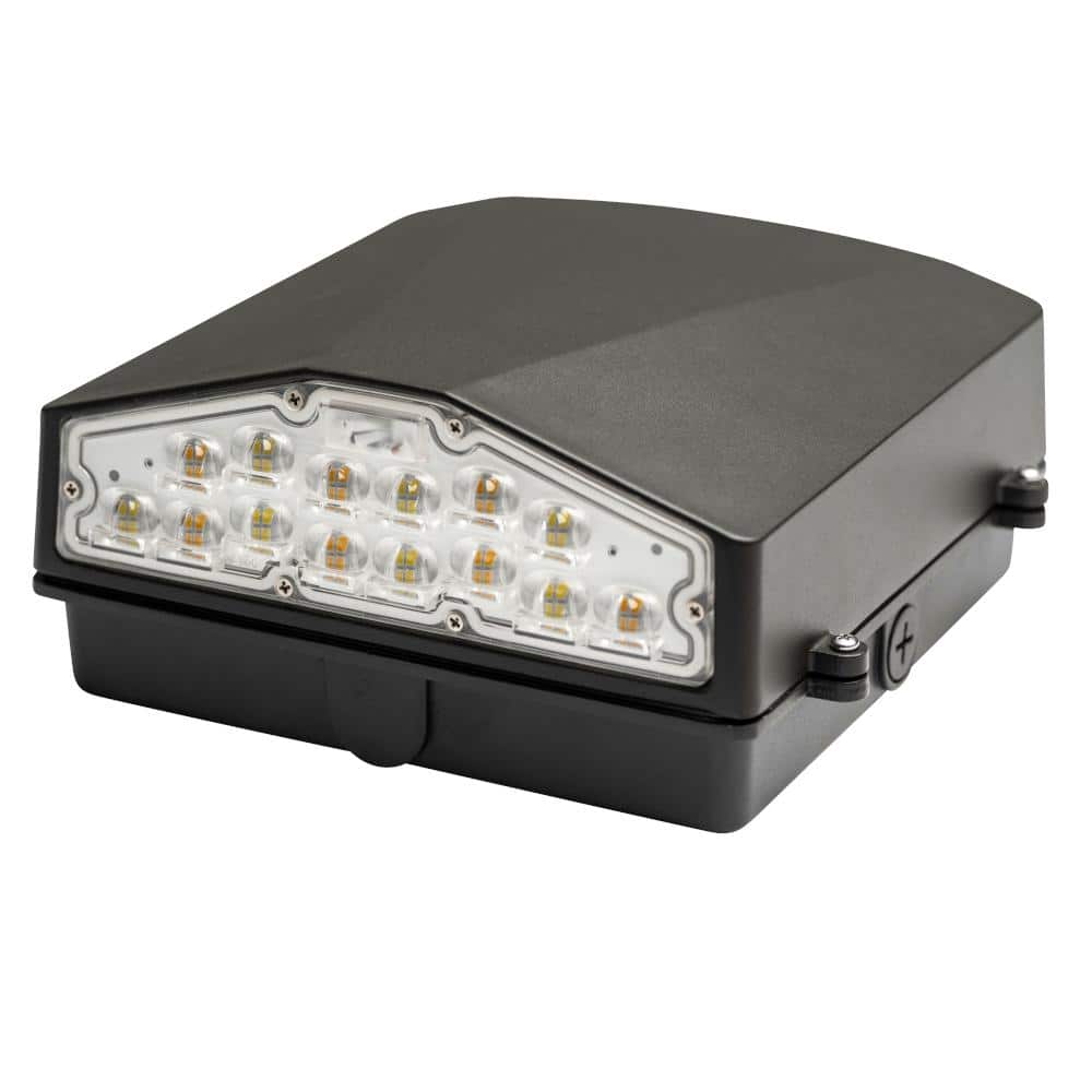 J&H LED 125-Watt Equivalent Integrated LED Bronze Outdoor Commercial ...