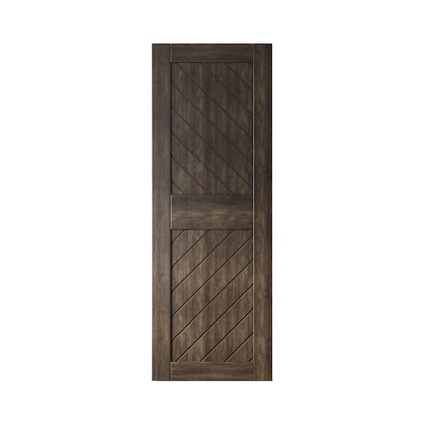 HOMACER XT4 26 in. x 84 in. C-Panel Solid Core Ebony Slanted Stripe ...