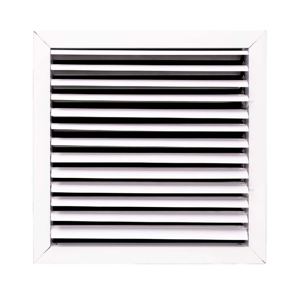 ACLAMINAIRE 14 in. x 14 in. 1-Way Aluminum Ceiling Diffuser in White L ...