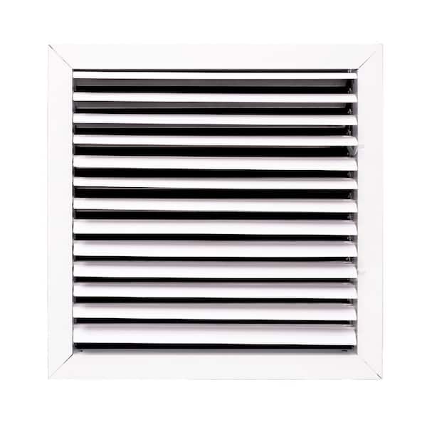 ACLAMINAIRE 12 in. x 12 in. 4-Way Aluminum Ceiling Diffuser in White L ...
