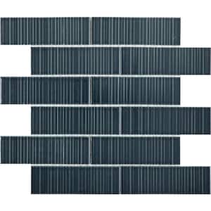 EMSER TILE Ornami Yuzen 11 in. x 12 in. Glossy Ceramic Offset Mosaic ...