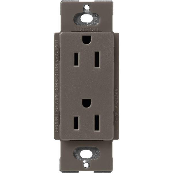 Lutron Claro 15 Amp Duplex Outlet, Truffle (SCR-15-TF) SCR-15-TF - The ...