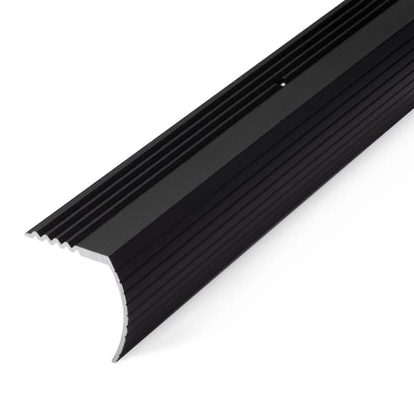 TrimMaster Matte Black 1-1/16 in. x 36 in. Aluminum Stair Edging Carpet ...