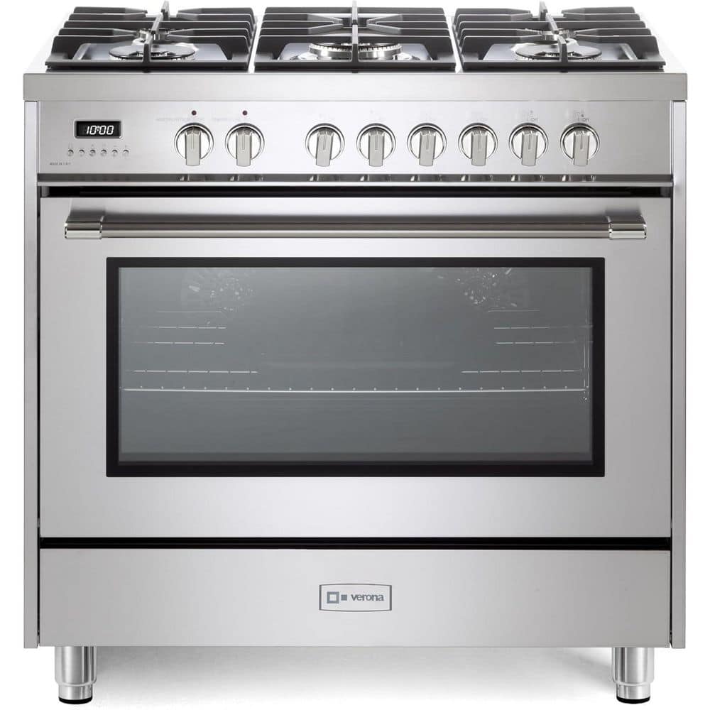 Verona Prima Series 36 in. Freestanding Single Oven Dual Fuel Range ...