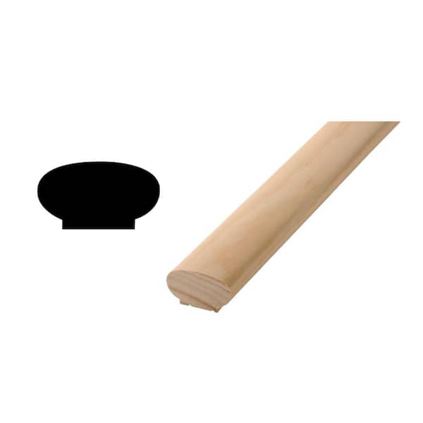 Woodgrain Millwork WG 1203 1-1/4 in. x 2-1/4 in. Solid Pine Handrail ...