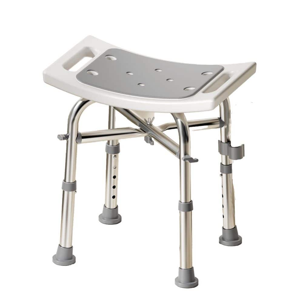 Anqtovp 15in. W Freestanding Heavy-Duty Shower Chair w Padded Seat ...