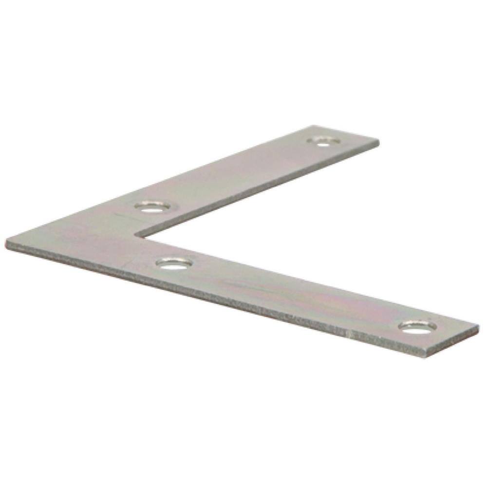 Hardware Essentials 8 x 1 in. Zinc Plated Flat Corner Brace (5-Pack ...