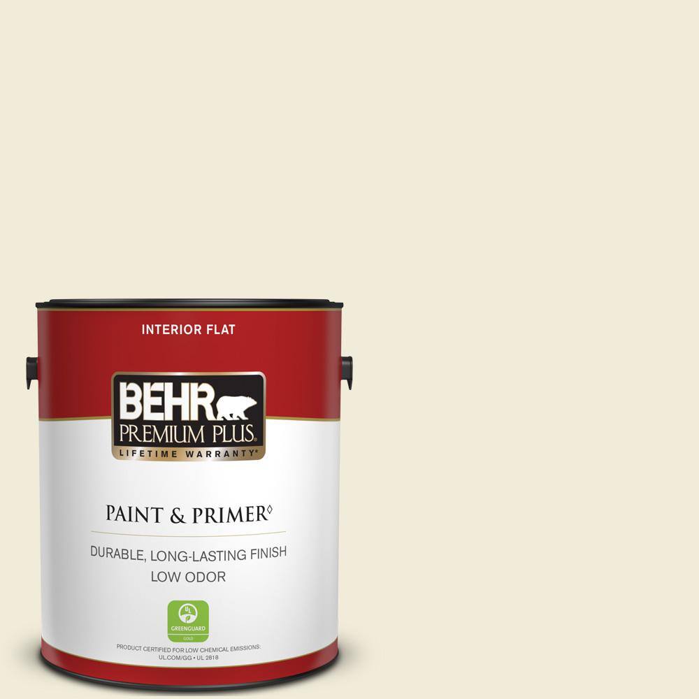 BEHR PREMIUM PLUS 1 gal. #PPU7-13 Coastal Beige Flat Low Odor Interior ...