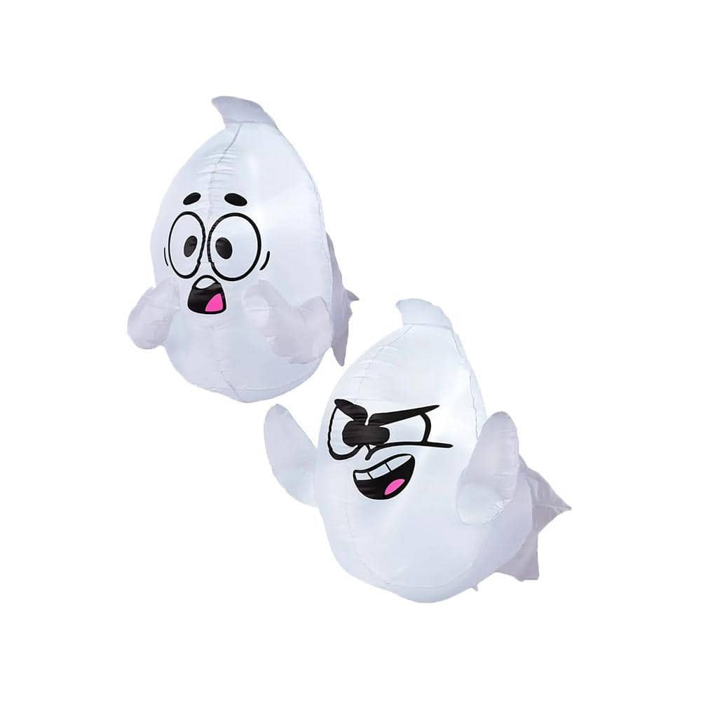 Joyfy 36 in. H White Halloween Inflatable Window Ghost made of ...