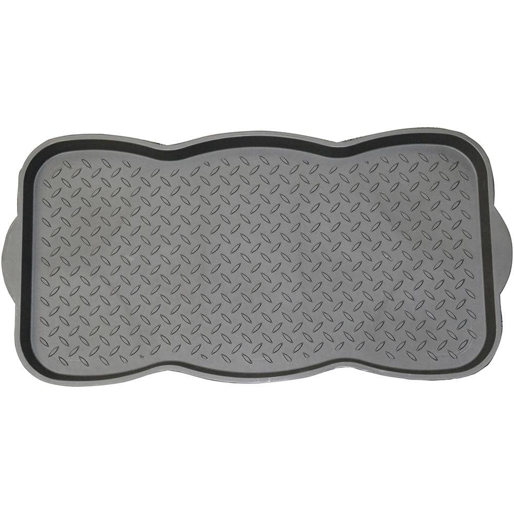 Mohawk Home Black 15 in. x 29.50 in. Polypropylene Utility Boot Tray ...