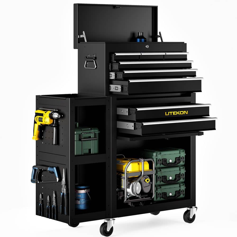 LITEKON 23.5 in. x 40 in. 330 lbs. Rolling Tool Cabinets and Lockers ...