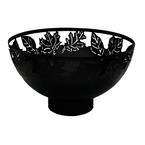 Muskoka Autumn Leaves 32 in. x 17 in. Round Steel Wood Fire Pit Kit ...