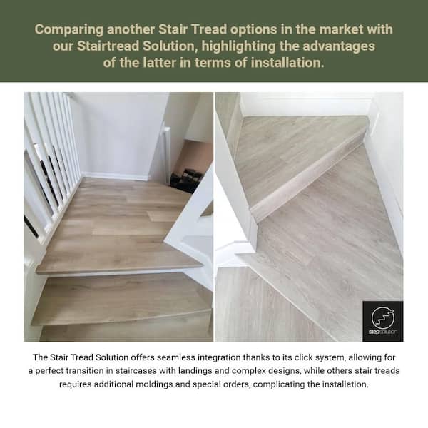 STEPSOLUTION Palenque Park Stair Tread Molding Square-Exact Match for Home Decorators Floor, 2 ...