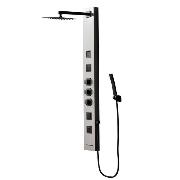 BWE 4-Jet Rainfall Shower Panel System with Rainfall Waterfall Shower ...