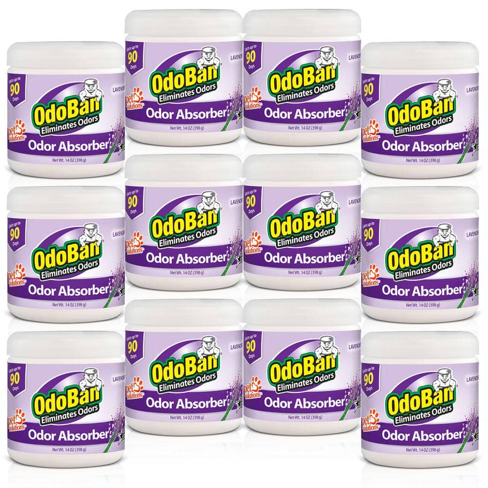 OdoBan 14 oz. Lavender Solid Odor Absorber, Odor Eliminator for Smoke ...