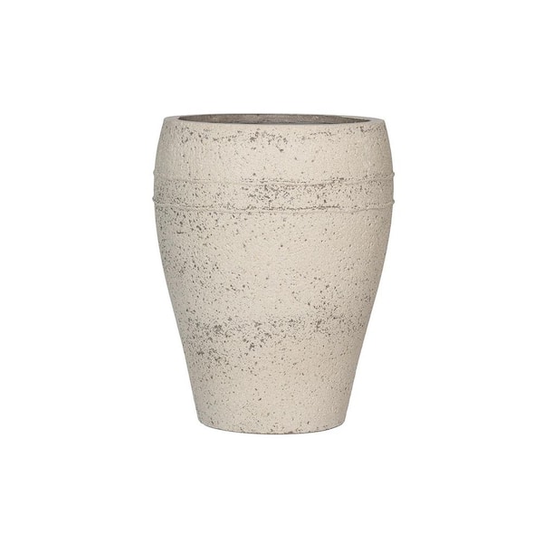 PotteryPots 26 in. H Ares L Ficonstone Mediterranean Planter Indoor/Outdoor, Chalk White ...