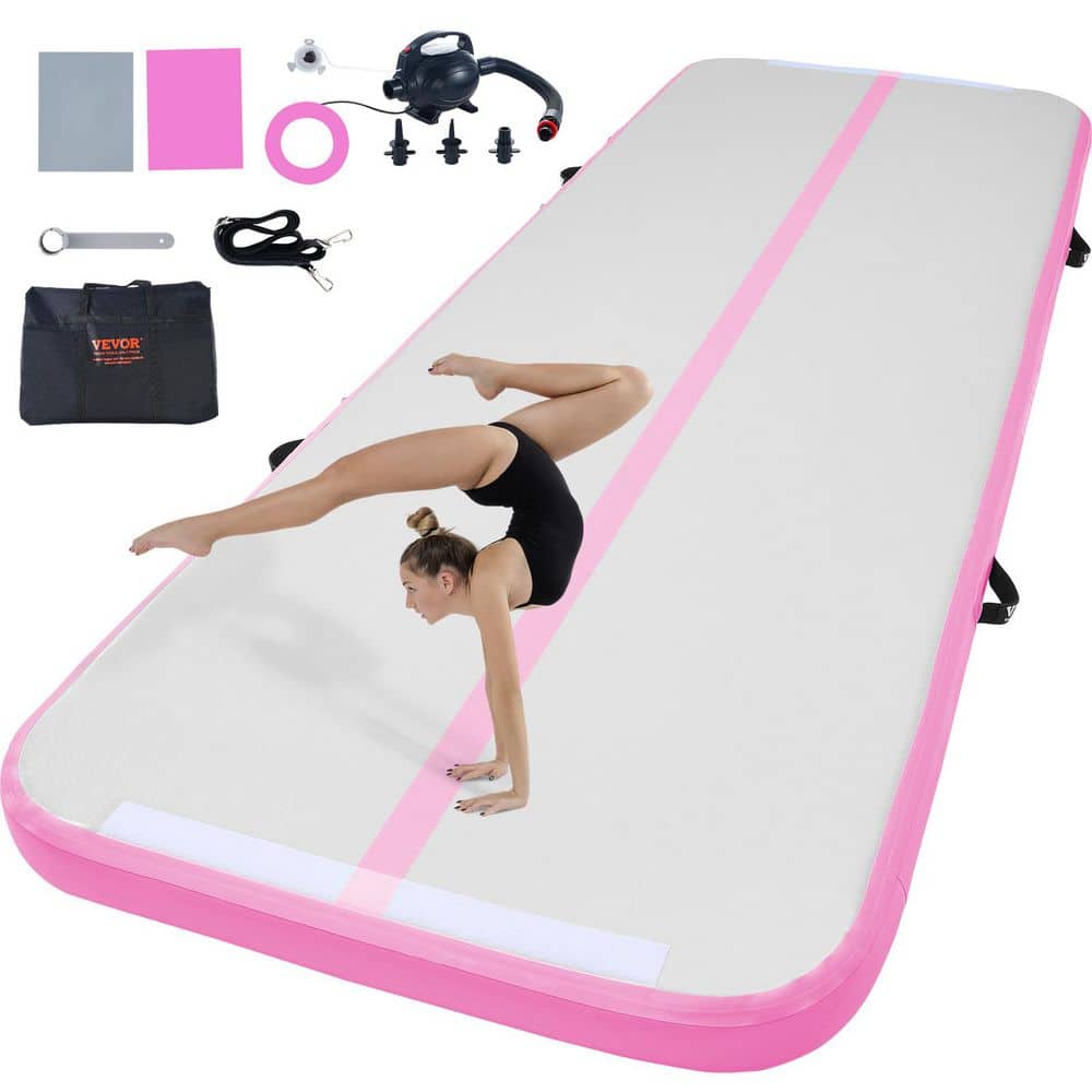 VEVOR Gymnastics Air Mat 4 in. Thickness Inflatable Gymnastics Tumbling ...