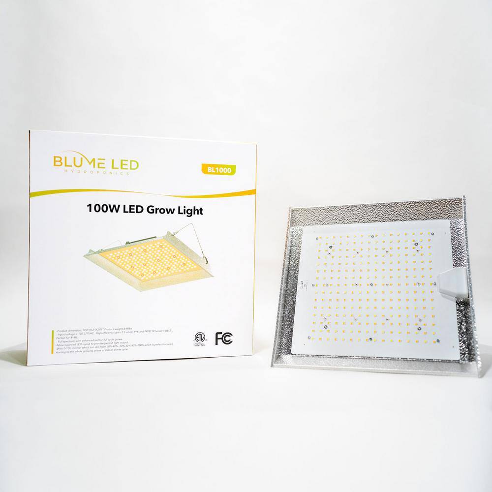 BLUME LED HYDROPONICS Blume 100-Watt Full Spectrum LED Grow Light with ...