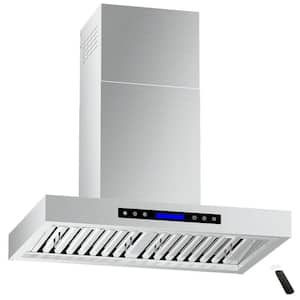 INATECK 30 in. 900 CFM Ducted Wall Mount Range Hood with Remote, Touch ...