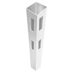 Barrette Outdoor Living 5 in. x 5 in. x 5 ft. White Vinyl 2-Rail Corner ...