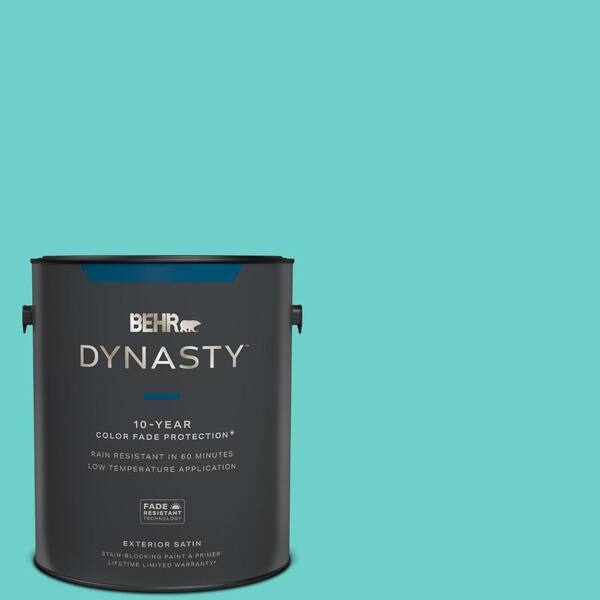 BEHR DYNASTY 1 gal. #P450-4 Hidden Sea Glass Satin Enamel Exterior ...