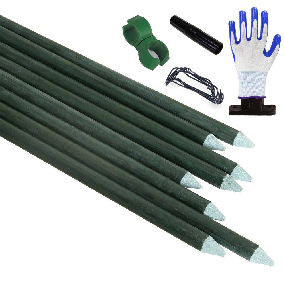 Ecostake Garden Stakes Set Include 25 pcs of 2 ft. Fiberglass Sticks ...