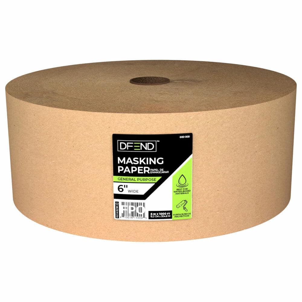 Pratt Retail Specialties 0.5 ft. x 1000 ft. Brown Masking Paper Drop ...